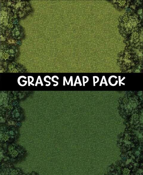 Battlewin Plaza Grass Battle Map Pack #1 - owlschoolmaps | DriveThruRPG