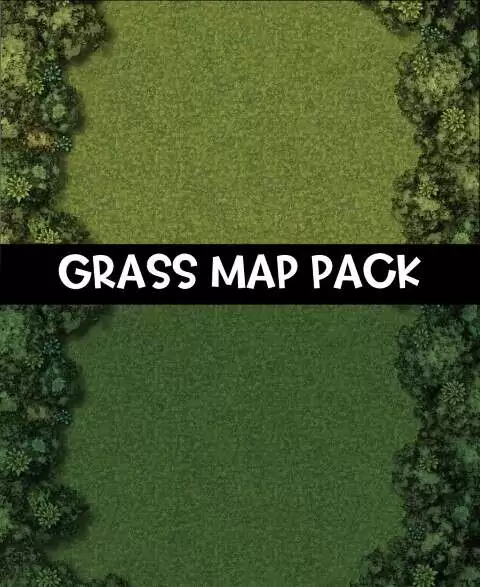 Battlewin Plaza Grass Battle Map Pack #1 - owlschoolmaps | DriveThruRPG