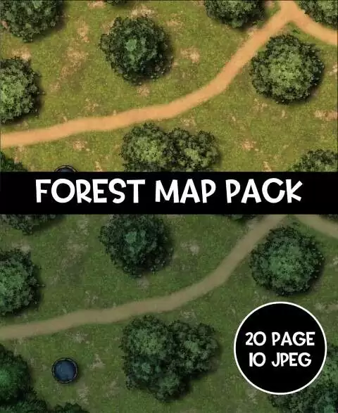 Magic Pond Forest Battle Maps Pack #4 - owlschoolmaps | DriveThruRPG