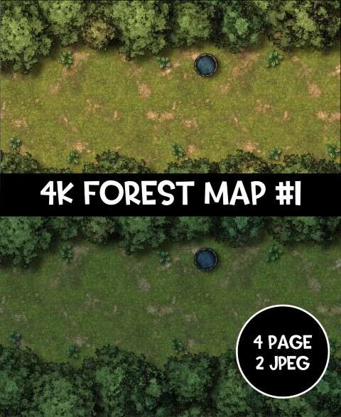 4k Forest Battle Map #1 - owlschoolmaps | DriveThruRPG