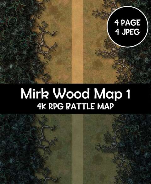 Mirk Wood Rpg Battle Map #1 - owlschoolmaps | DriveThruRPG