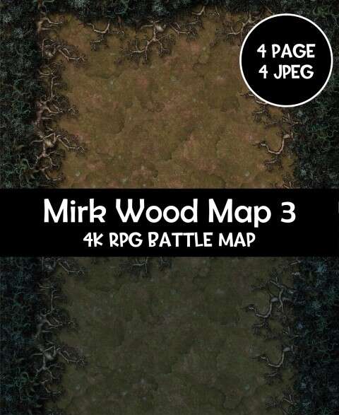 Mirk Wood Rpg Battle Map #3 - owlschoolmaps | DriveThruRPG