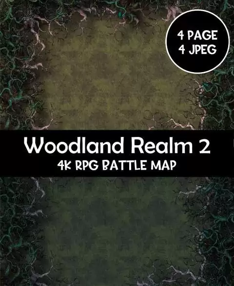 Woodland Realm Rpg Battle Map #2 - owlschoolmaps | DriveThruRPG