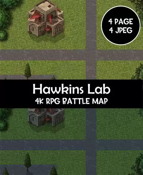 Hawkins Lab Rpg Battle Map - owlschoolmaps | DriveThruRPG