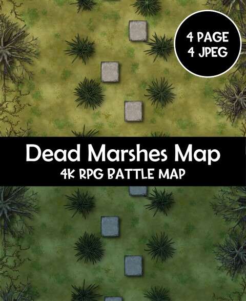Dead Marshes Rpg Battle Map - owlschoolmaps | DriveThruRPG