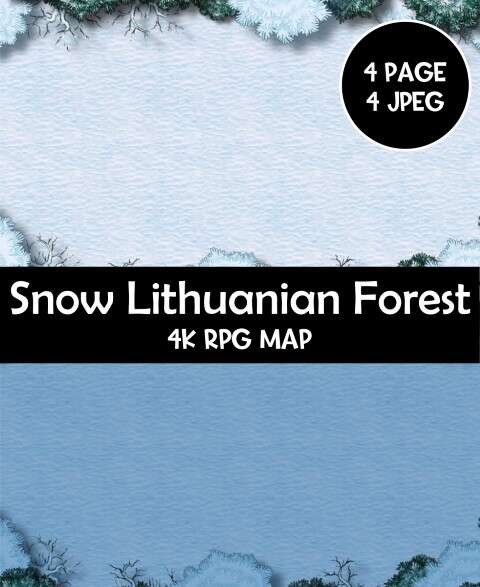 Snow Lithuanian Forest Rpg Map - owlschoolmaps | DriveThruRPG