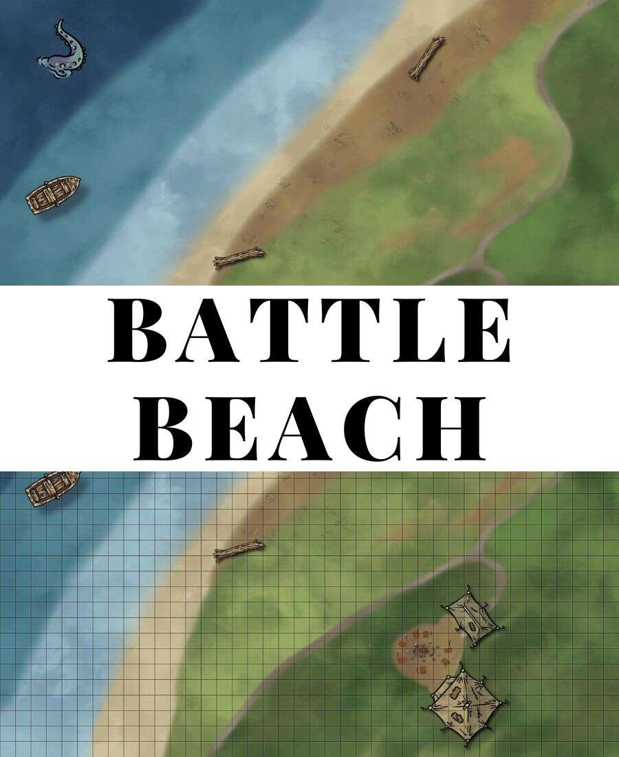 Battle Beach Map V.1 - Giant King | DriveThruRPG