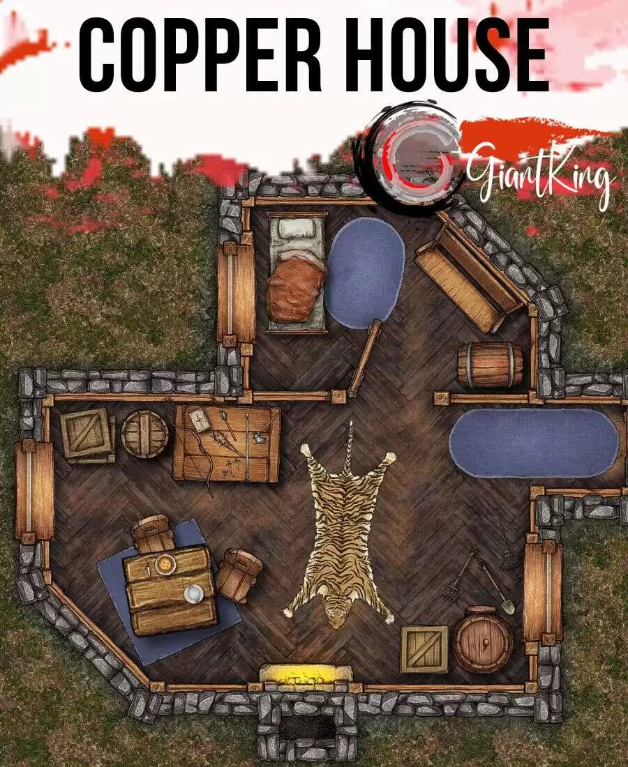 Interiors House : Copper House Map - Giant King | DriveThruRPG