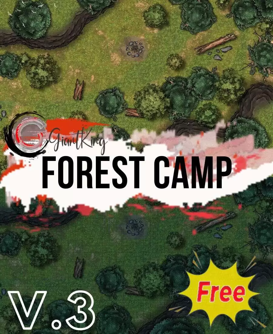 Forest Camp Map V.3 FREE - Giant King | DriveThruRPG