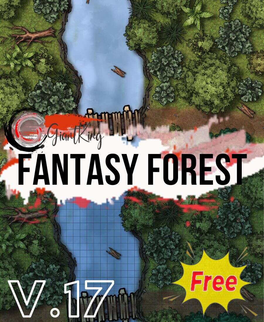 Battle Map - Fantasy Forest: Arngami Forest, 40x30 - Giant King ...