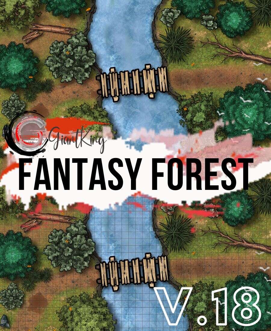 Battle Map - Fantasy Forest: Terrible Timberland Forest, 40x30 - Giant ...