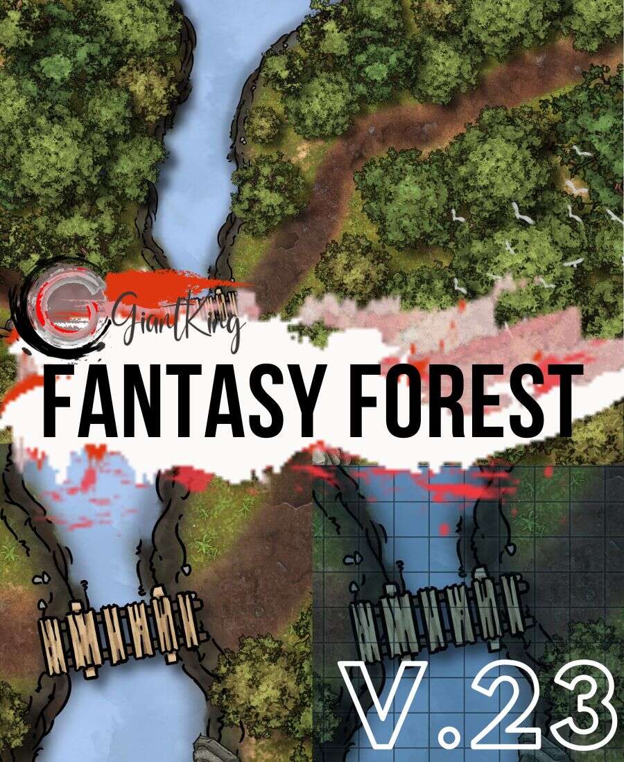 Battle Map - Fantasy Forest: Banded Turtle Wood, 4 maps, 40x30 - Giant ...