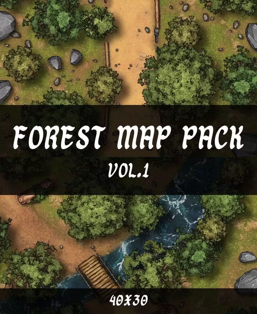 Forest Map Pack Vol.1 - Brown Cupple | DriveThruRPG