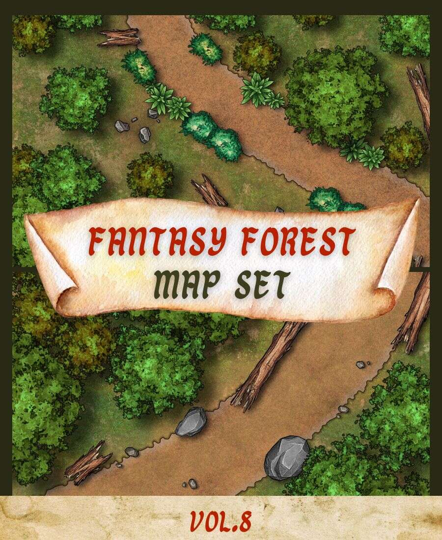 Fantasy Forest Map Set 8 - Brownable | DriveThruRPG