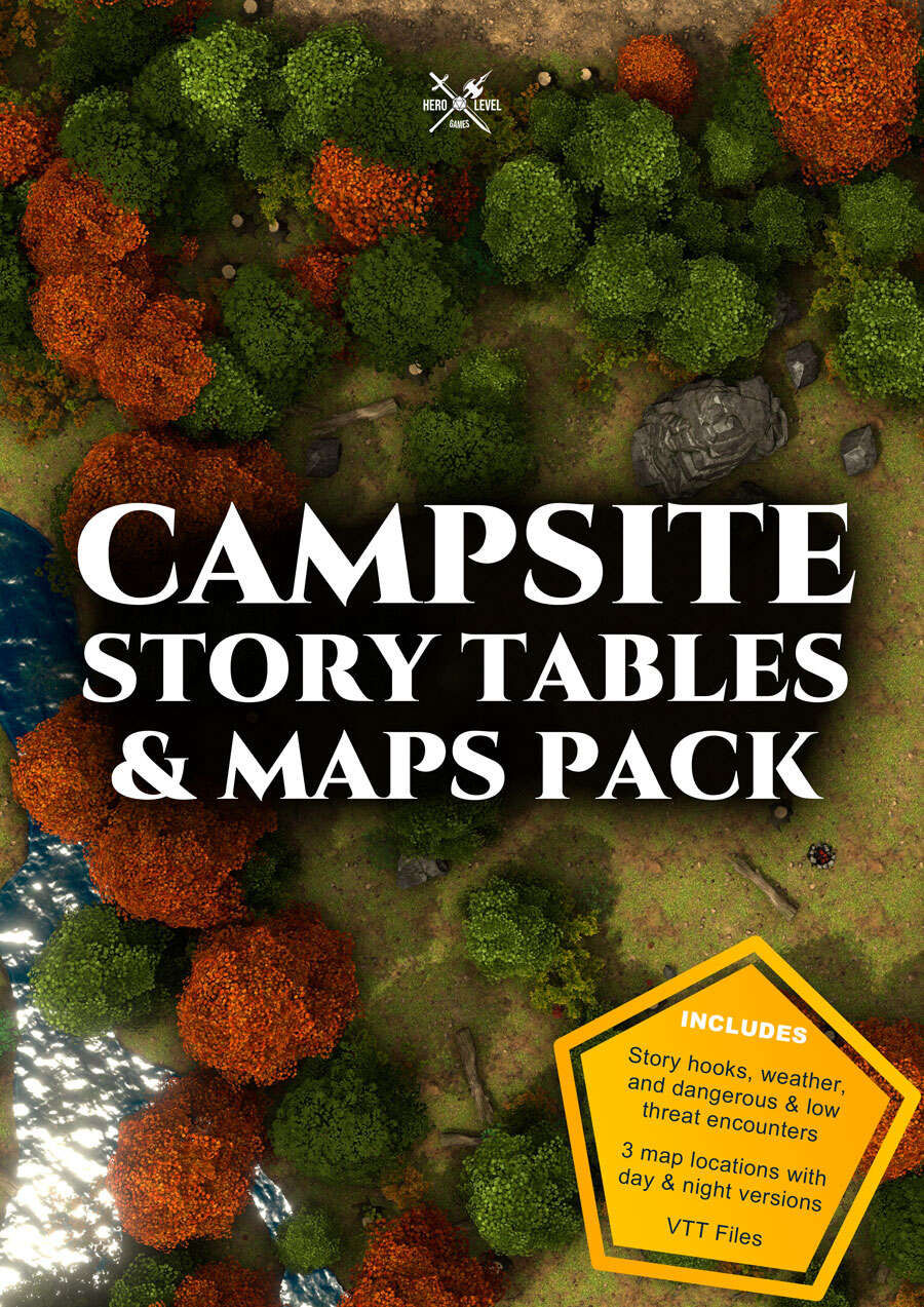 Campsite Story Tables & Maps Pack - Hero Level Games | DriveThruRPG