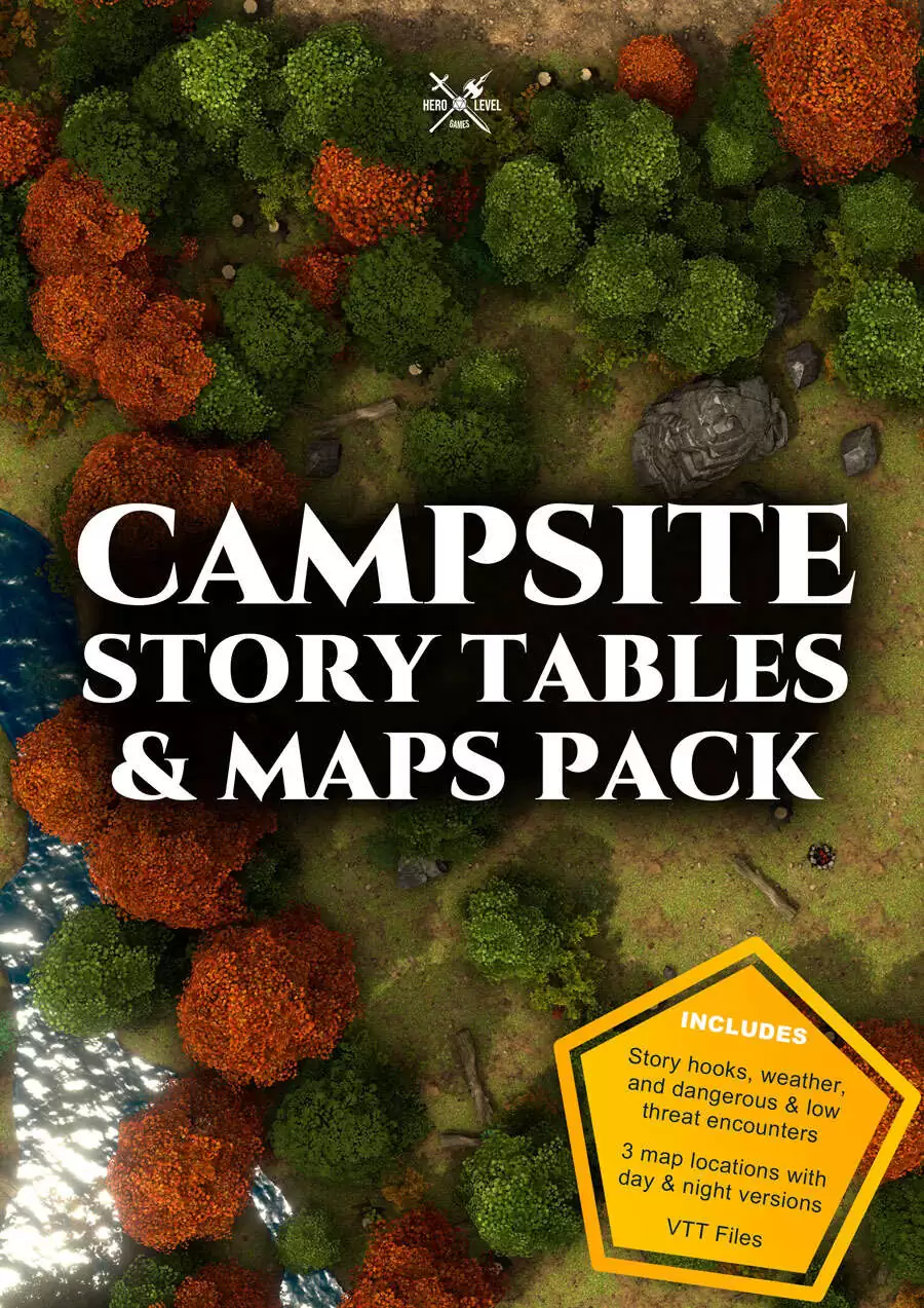 Campsite Story Tables & Maps Pack - Hero Level Games | DriveThruRPG