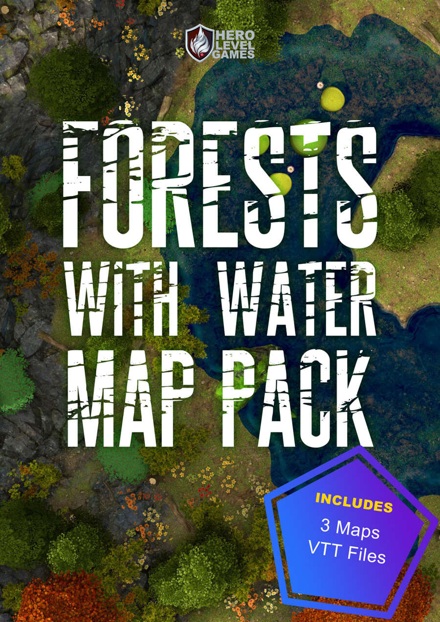 Forest with Water Map Pack - Hero Level Games | DriveThruRPG