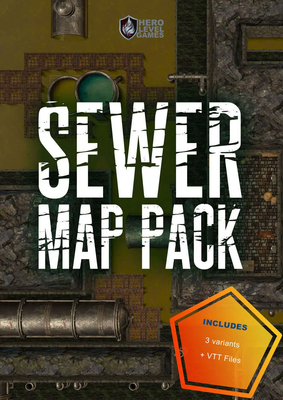 Sewer Map Pack: 3 Variants - Hero Level Games | DriveThruRPG