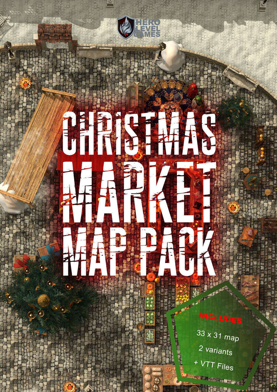Christmas Market Map Pack - Hero Level Games | DriveThruRPG