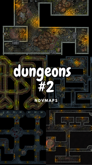 Dungeons #2 - bundle [PDF] - ndvmaps | Dungeons | DriveThruRPG
