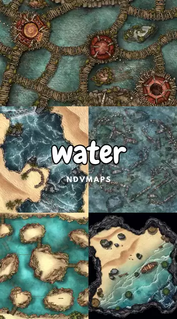 Water Adventure - bundle (4k) - ndvmaps | Water | DriveThruRPG