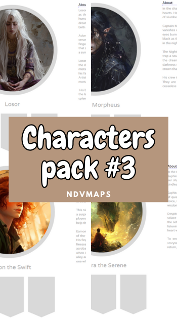 Characters: cards & portraits pack #3 - ndvmaps | Portraits | DriveThruRPG