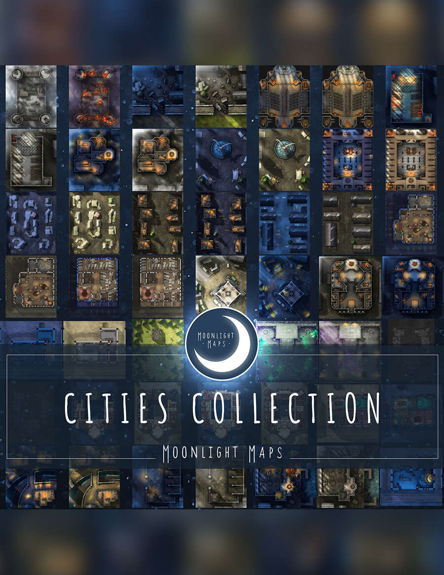 Cities Collection 1 - Moonlight Maps | DriveThruRPG