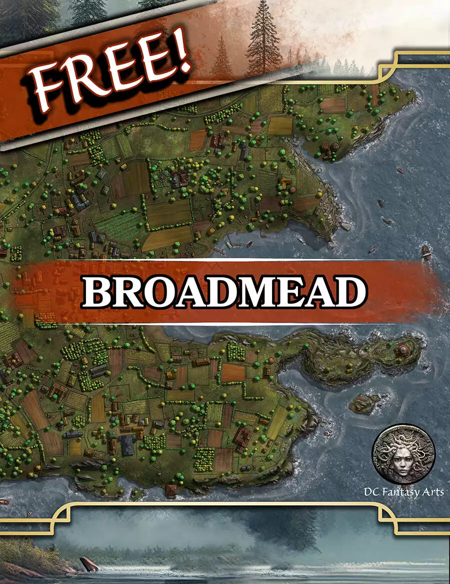 Broadmead (Town Map and Setting) - DC Fantasy Arts | DriveThruRPG