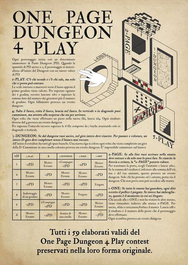 One Page Dungeon 4 Play 2022 - Andrea Rossi aka Master of Masters ...