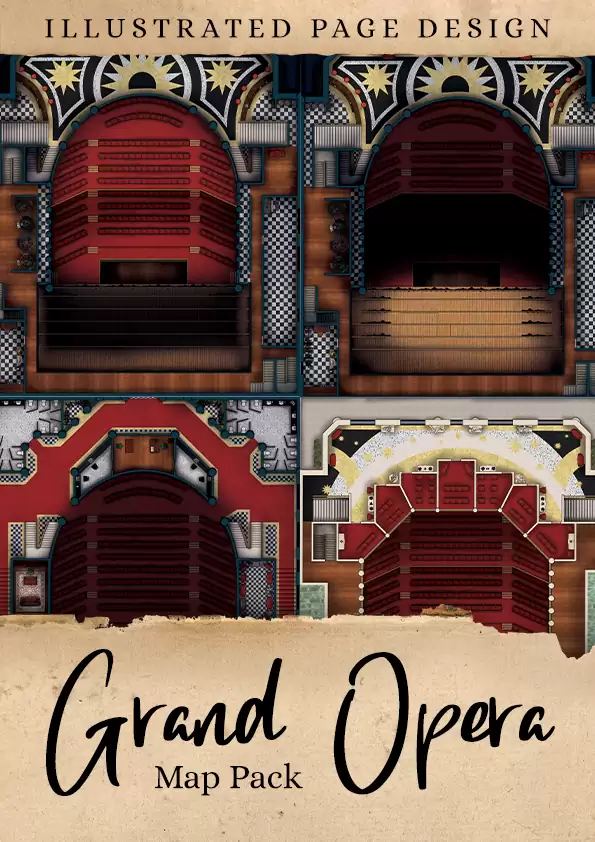 Grand Opera: Map Pack - IllustratedPageDesign | DriveThruRPG