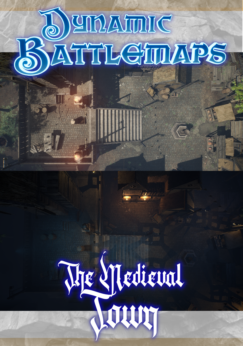 The Medieval Town - Dynamic Battlemaps - Dynamic Batllemaps | DriveThruRPG