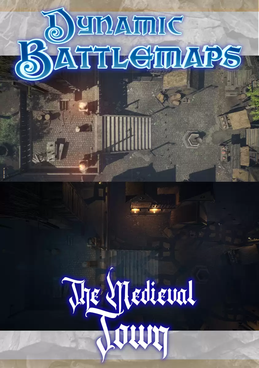 The Medieval Town - Dynamic Battlemaps - Dynamic Batllemaps | DriveThruRPG