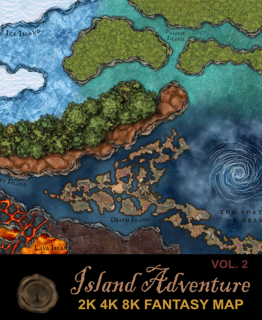 Island Adventure, 40x30 RPG Battle Map Vol.2 - RPG 1411 | DriveThruRPG