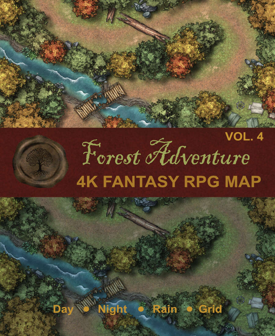 Forest Adventure, RPG Battle Map Vol.4 - RPG 1411 | DriveThruRPG