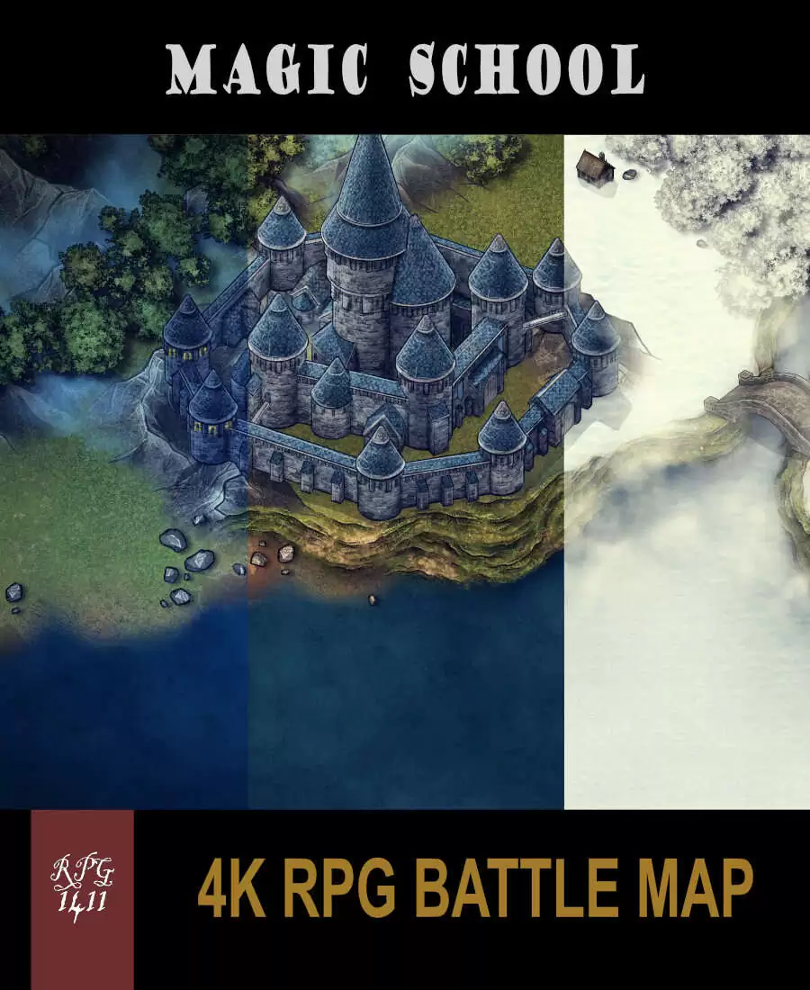Magic School, RPG Battle Map - RPG 1411 | DriveThruRPG