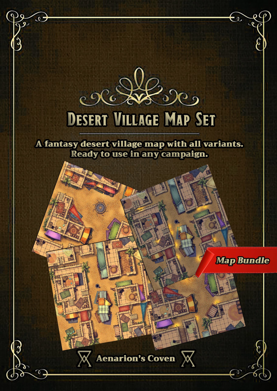 Desert Village Map Set - Aenarion's Coven | Aenarion's Coven | DriveThruRPG