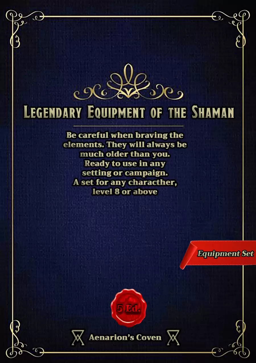 Legendary Equipment of the Shaman - Equipment set - Aenarion's Coven ...