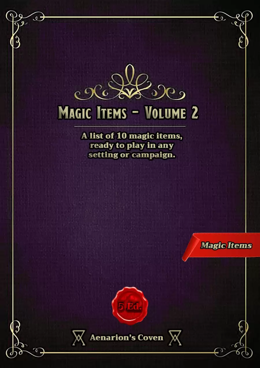 Magic Items - Volume II - Aenarion's Coven | Aenarion's Coven ...