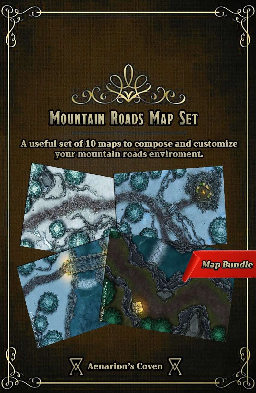 Mountain Road Map Set - Aenarion's Coven | Aenarion's Coven | DriveThruRPG