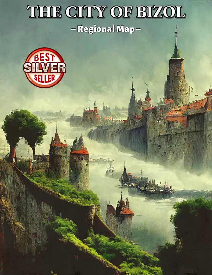 The City of Bizol - Regional Map - Immersive Adventuring | DriveThruRPG