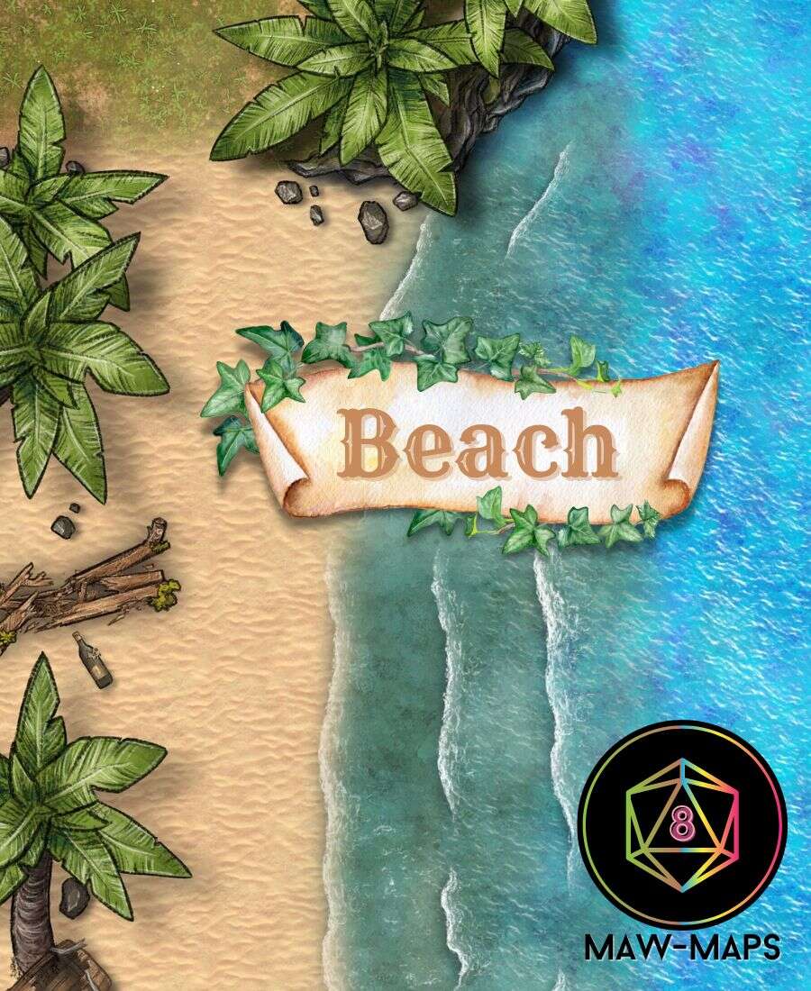 Beach map - MAWMaps | DriveThruRPG