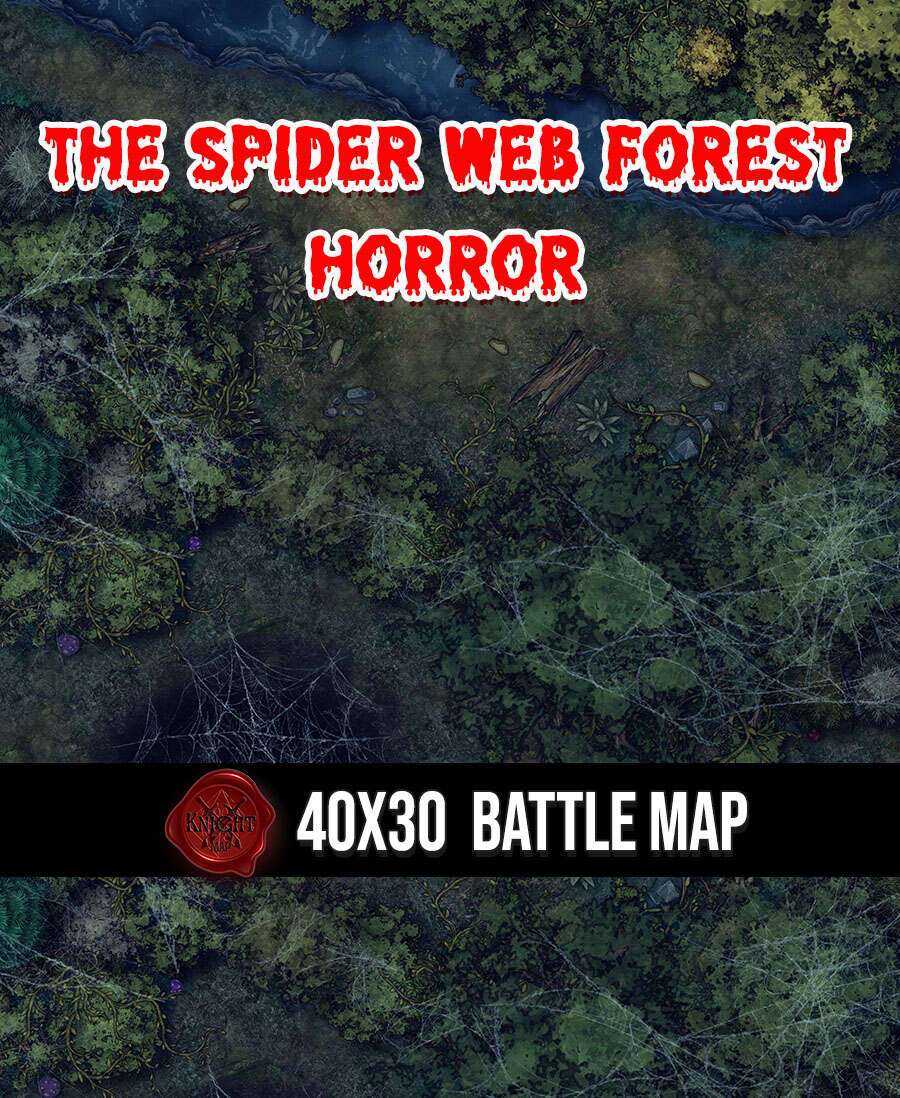 The Spider Web Forest Horror | (20 JPG 4k) 40x30 - Knightmap | DriveThruRPG