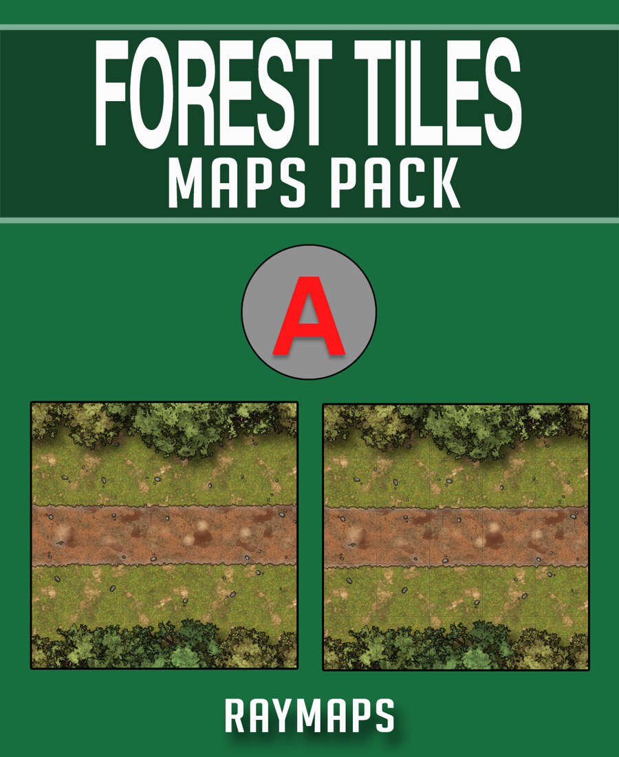 5X5 Forest Tiles Maps Pack Set A - RAYMAPS | DriveThruRPG