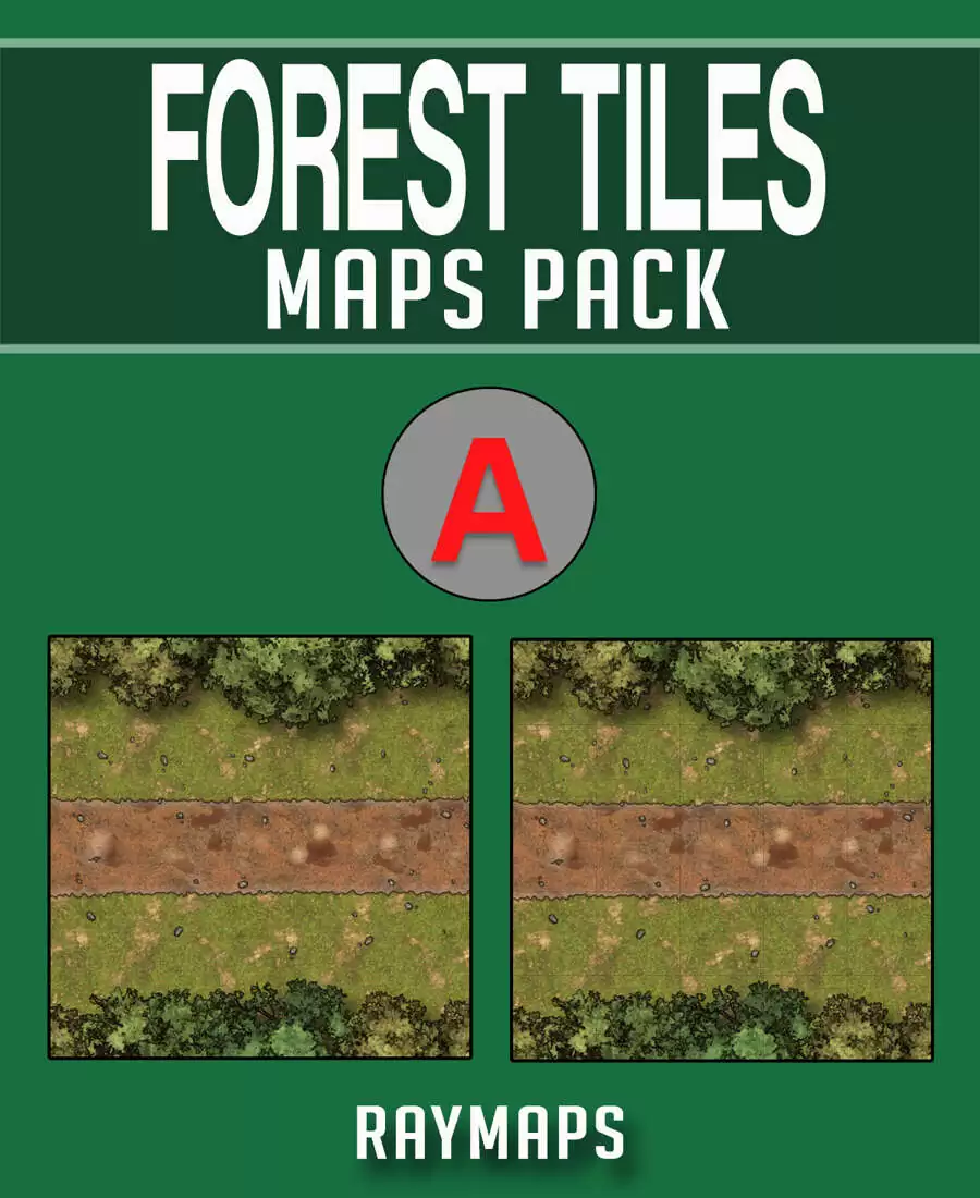 5X5 Forest Tiles Maps Pack Set A - RAYMAPS | DriveThruRPG