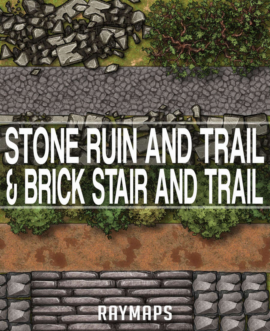A4 20X30 Stone Ruin And Trail & Brick Stair And Trail - RAYMAPS ...