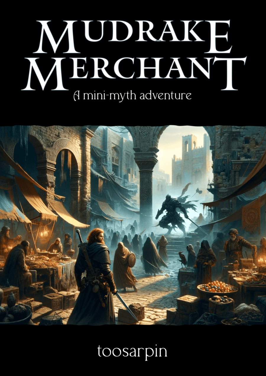 Mudrake Merchant: Mini-myth - toosarpin | Mini-myth | DriveThruRPG