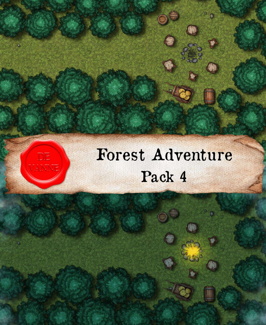 Battle Map - Forest Adventure Map Pack 4 - De Venne | DriveThruRPG