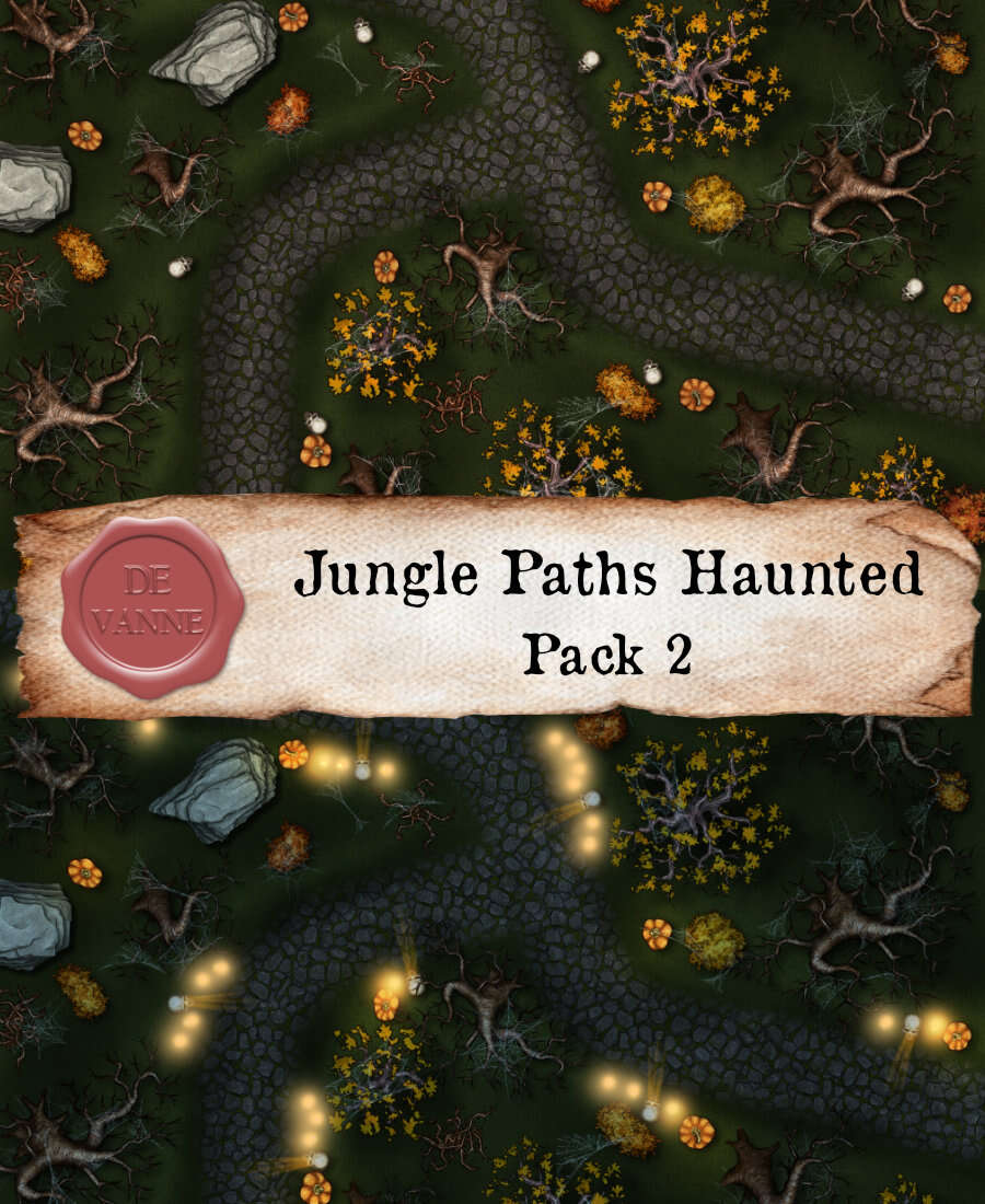 Battle Map - The Jungle Paths Haunted Adventure Map Pack 2 - De Venne ...