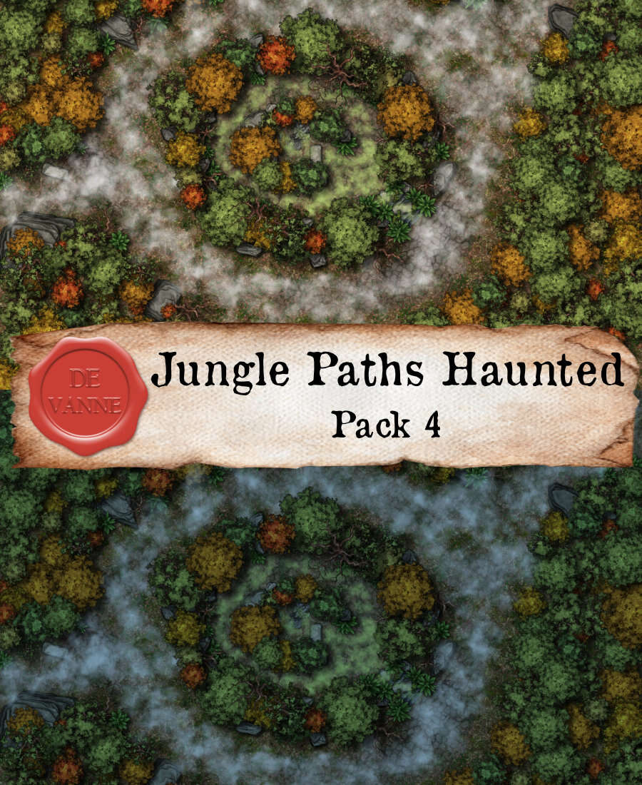 Battle Map - The Jungle Paths Haunted Adventure Map Pack 4 - De Venne ...