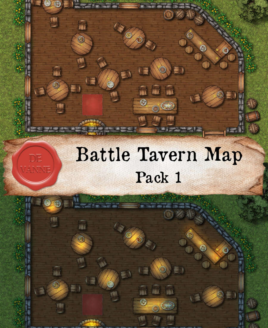 Battle Map - Battle Tavern Map Pack 1 - De Venne | DriveThruRPG